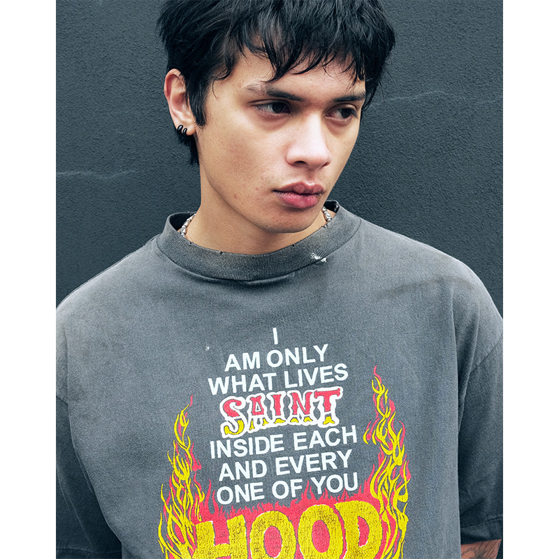 SAINT MICHAEL / SM NH_SS TEE/STHD.HOOD | SAINT Mxxxxxx | KOH'S LICK CURRO